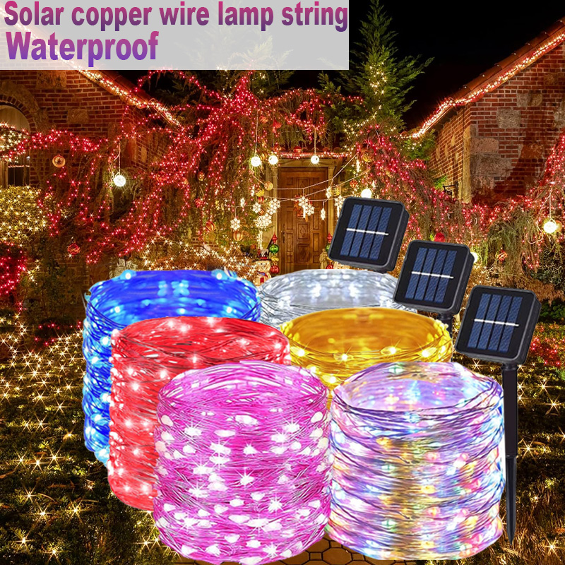 102M/42M/32M 400/300leds Solar Lights Outdoor Waterproof with 8Modes ...