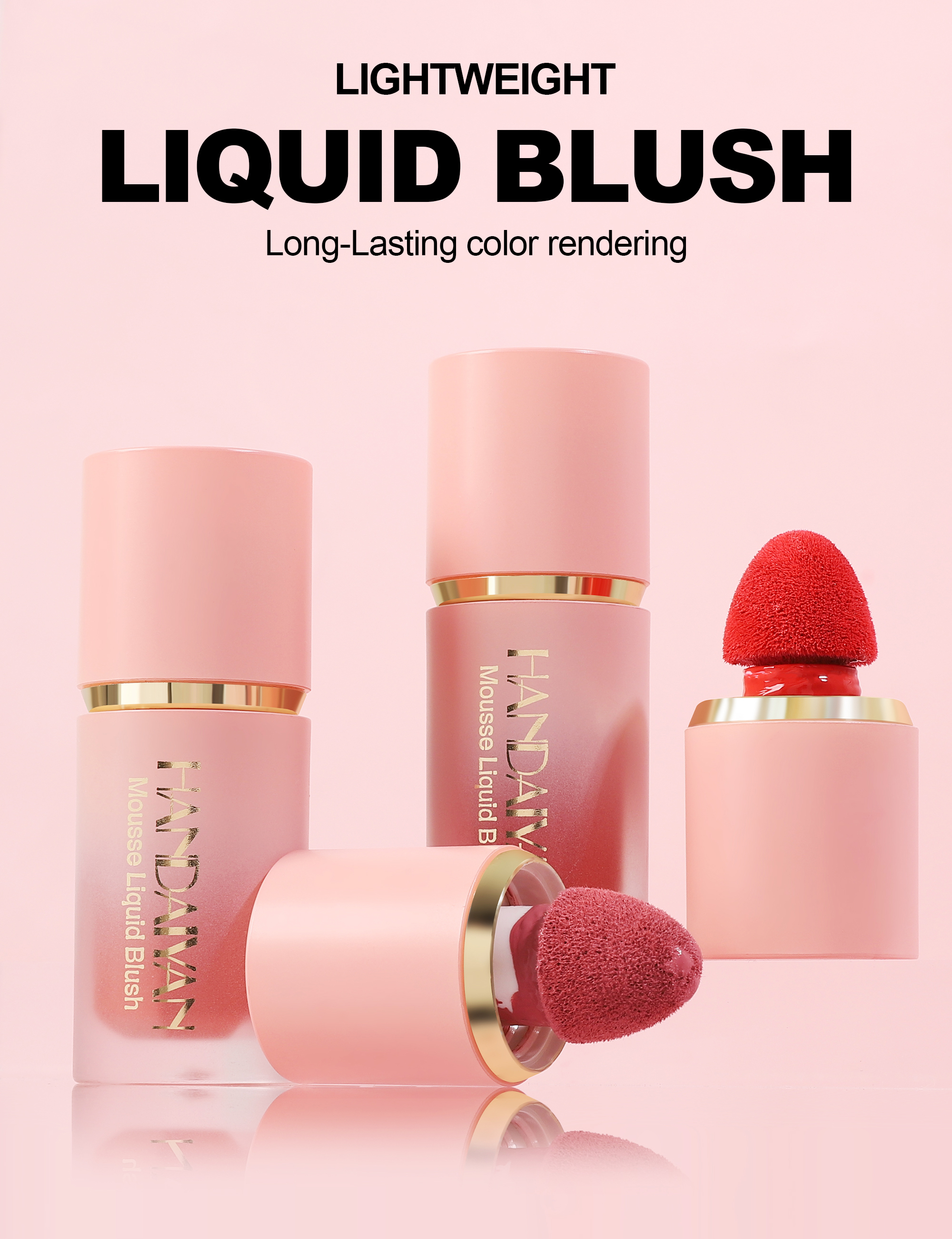Handaiyan Natural Nude Liquid Blush 6.5ml-Long-Lasting Pigmented Matte ...