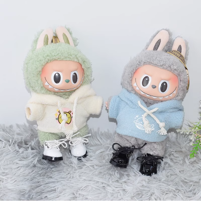 15cm 17cm Labubu shoes(3.8*2.3cm) Labubu V1 V2 have a seat macaron doll ...