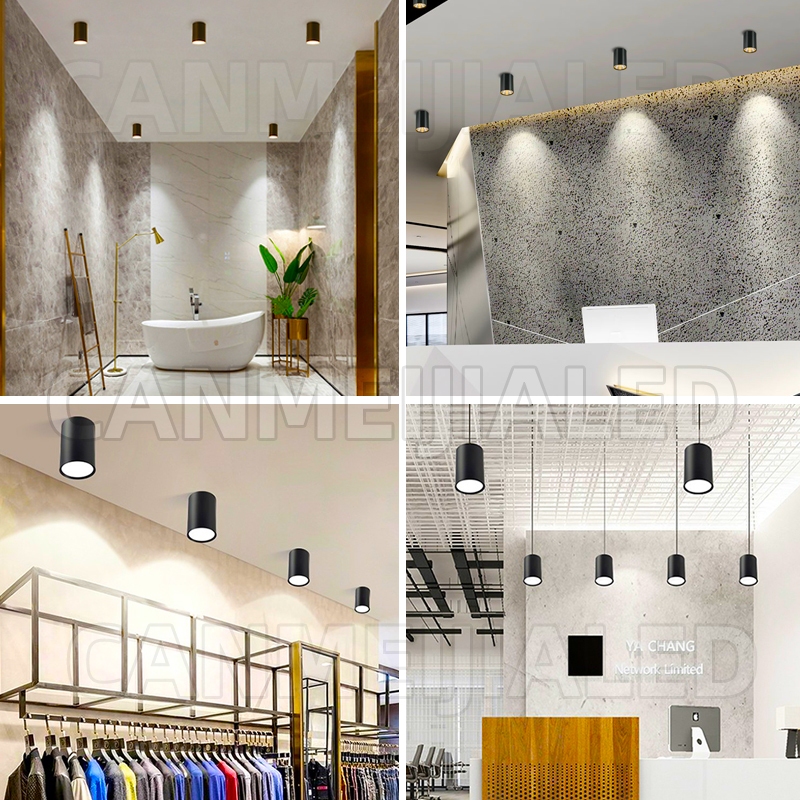 CANMEIJIA Tricolor LED Downlight Round Square Pin Light Spotlight ...