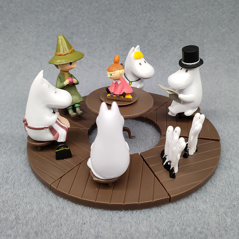 8Pcs/Set 4cm Anime The Moomins Figure Hippopotamus Moomin Snufkin ...