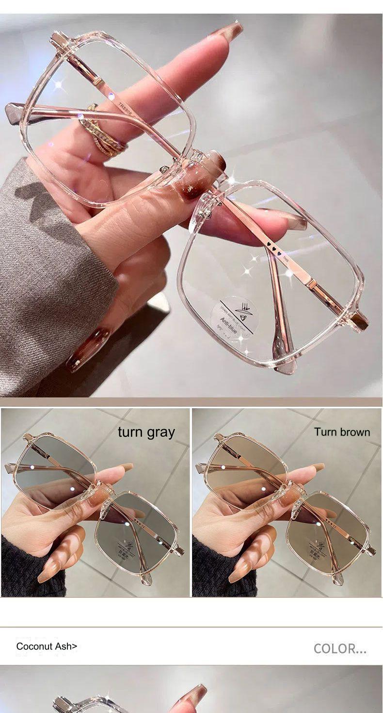 Photochromic Anti Radiation Glasses Metal Eyeglass Eyeglasses For Woman ...
