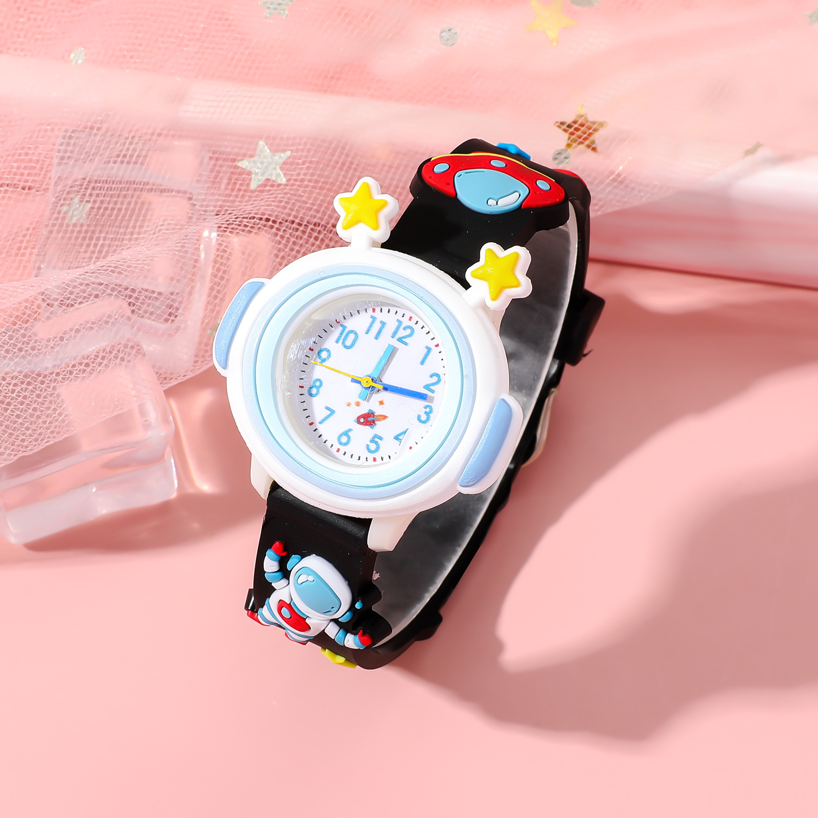 The new Children's cartoon astronaut silica gel quartz watch Children's ...