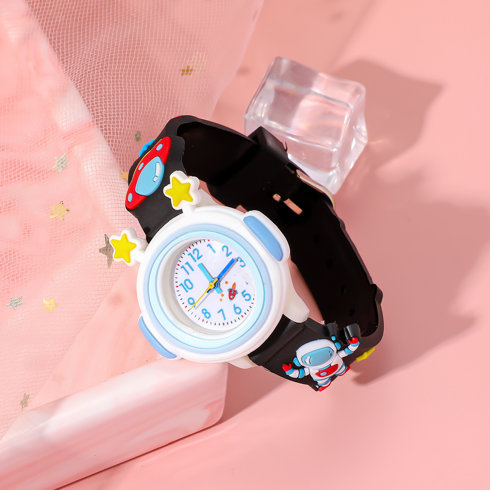 The new Children's cartoon astronaut silica gel quartz watch Children's ...