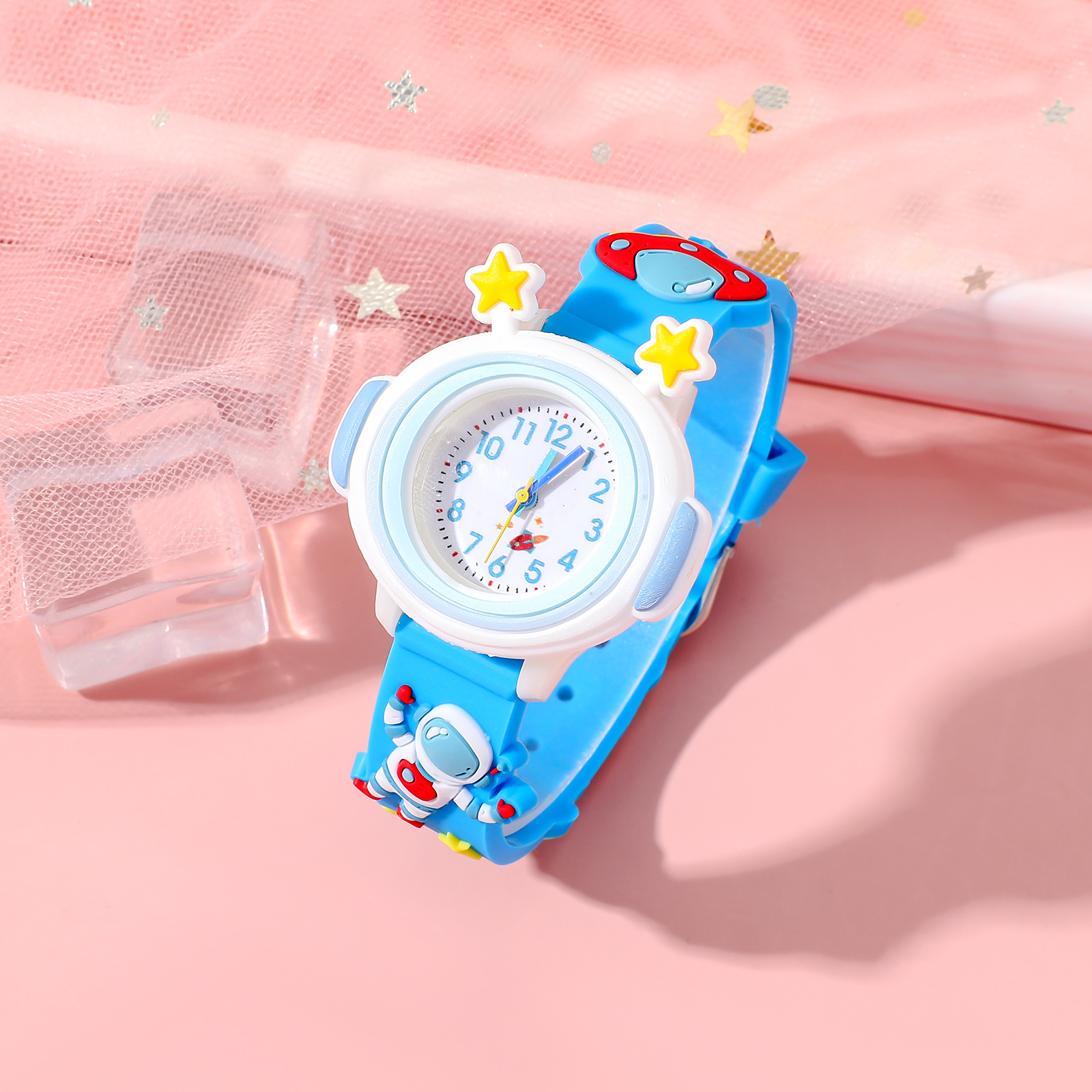 The new Children's cartoon astronaut silica gel quartz watch Children's ...