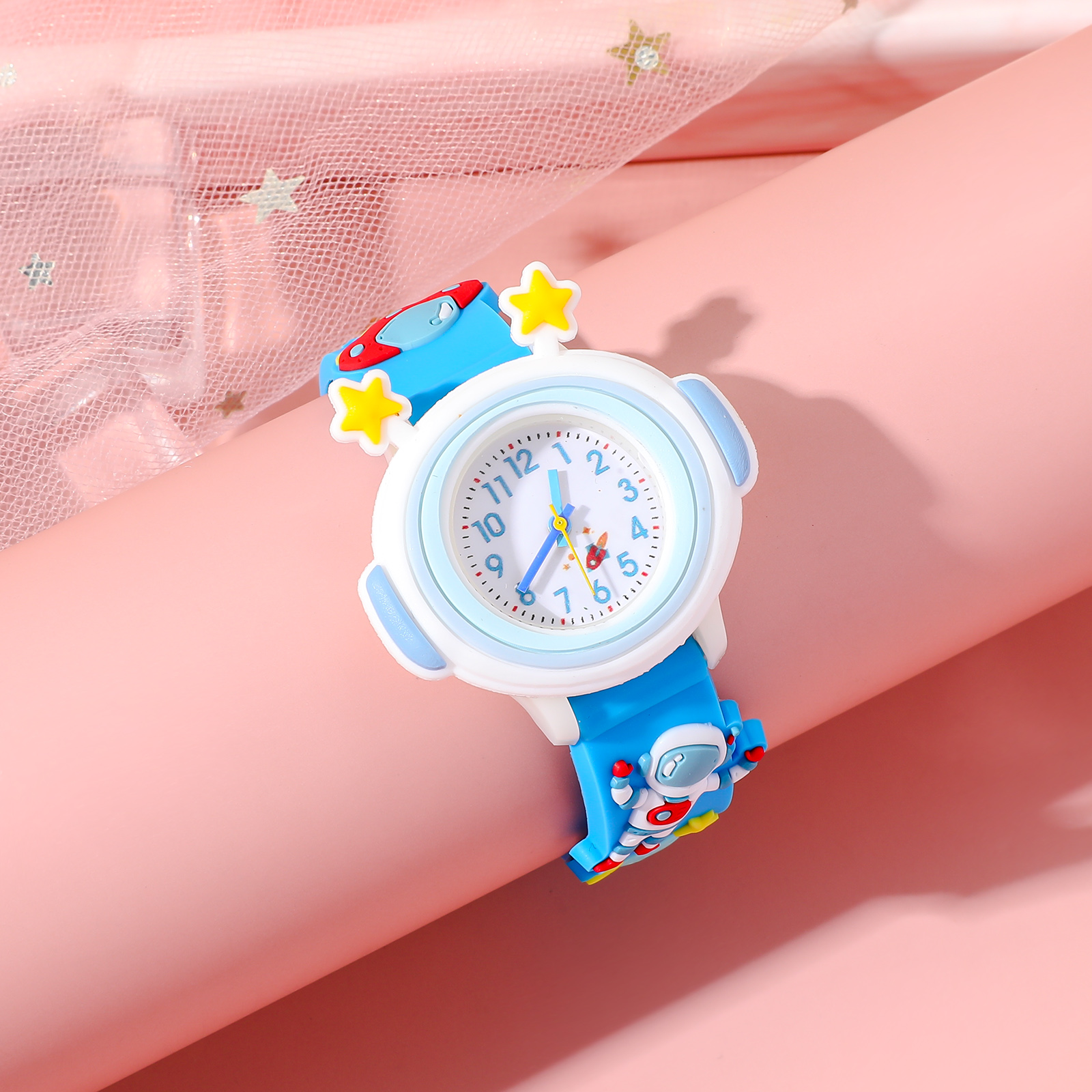 The new Children's cartoon astronaut silica gel quartz watch Children's ...