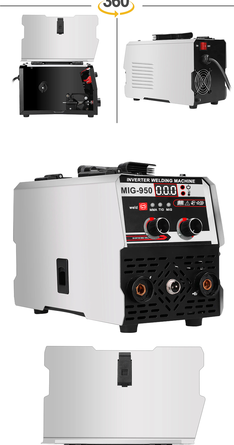 Portable MIG Welding Machine MMA/MIG 3IN1 Gasless Welder Inverter IGBT ...