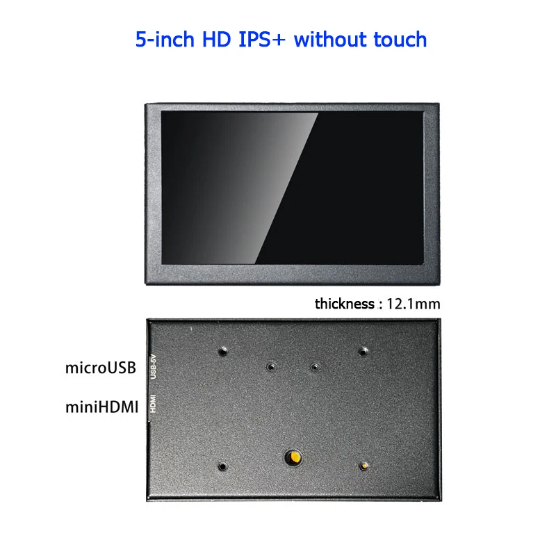 ⭐2024 New 5 inch portable touch screen monitor 800x480 ips metal case ...
