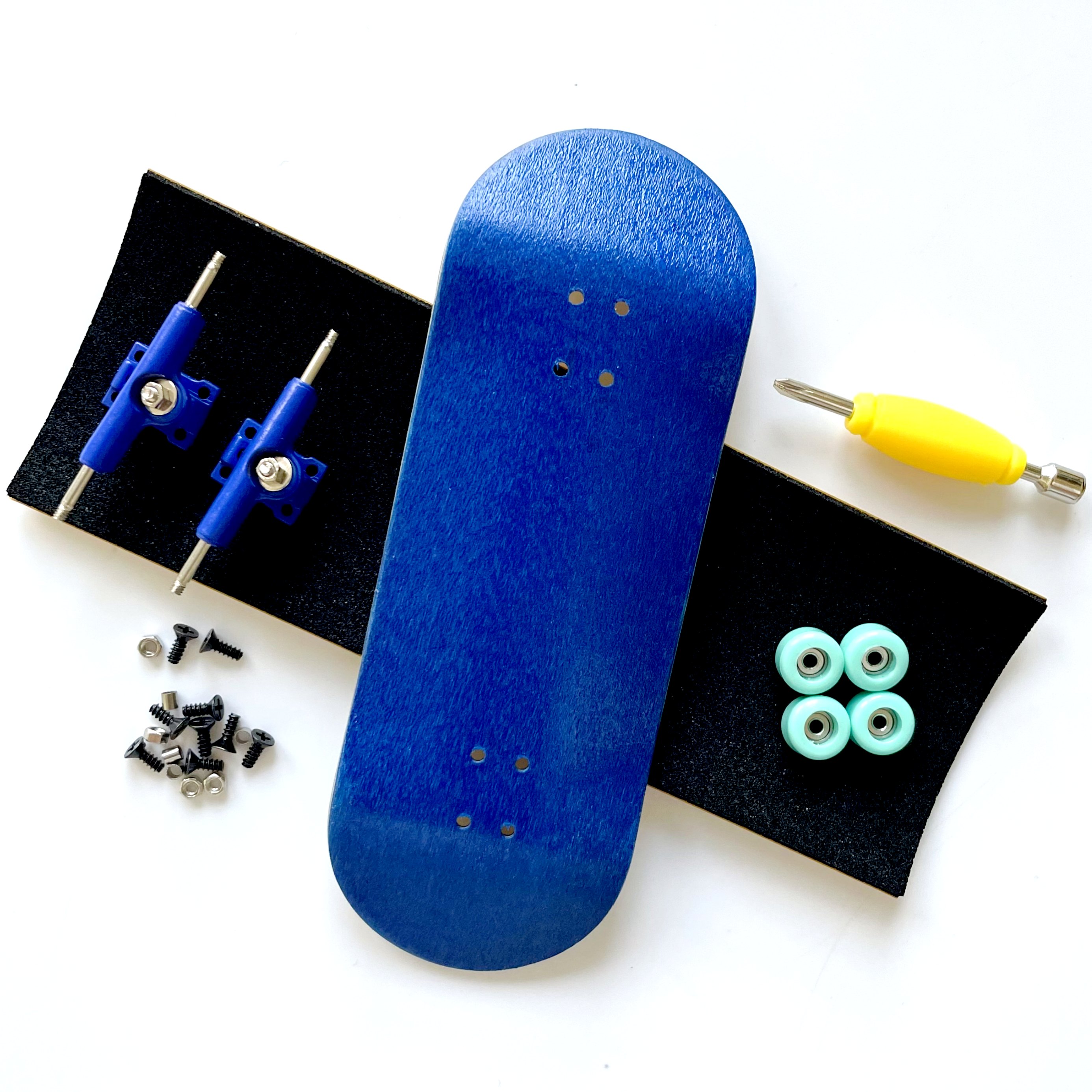34mm Wooden Fingerboard Set with Double Axle Trucks Bearing Wheels for ...