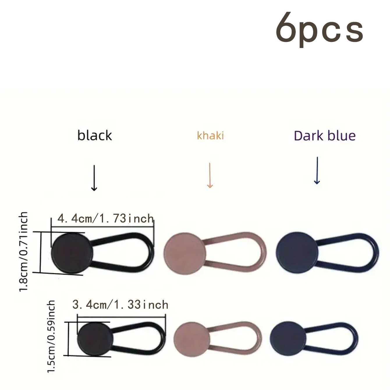 6pcs Women's Waist Extender Buttons Adjustable Rubber Waistband for ...