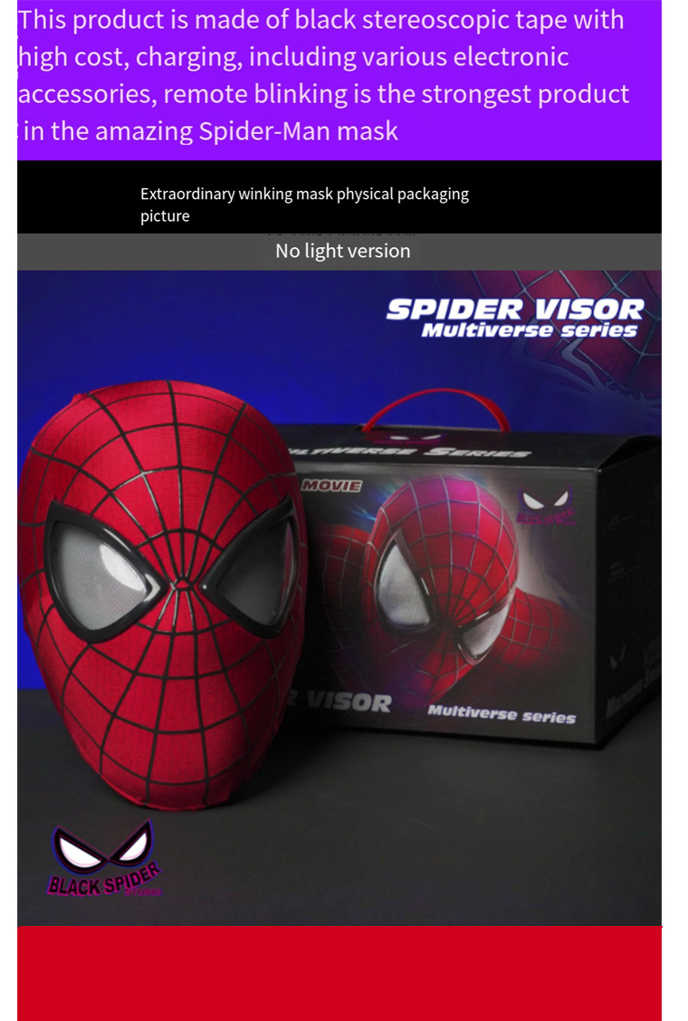 Black Spider The Amazing Spider-Man 2 Mask Movie Restoration Garfield ...