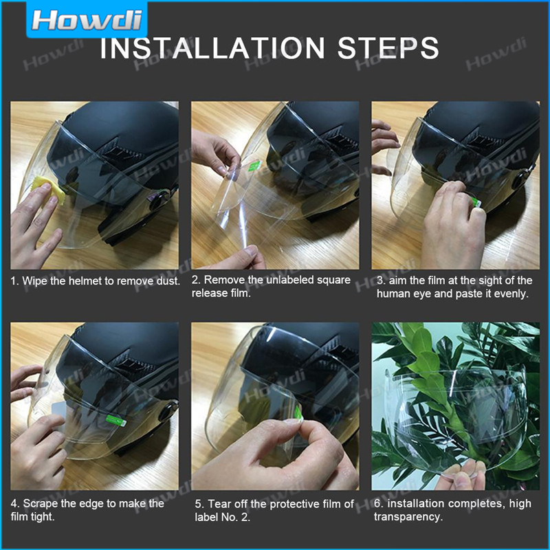 Rainproof And Anti-fog Film Motorcycle Helmet Universal Waterproof ...