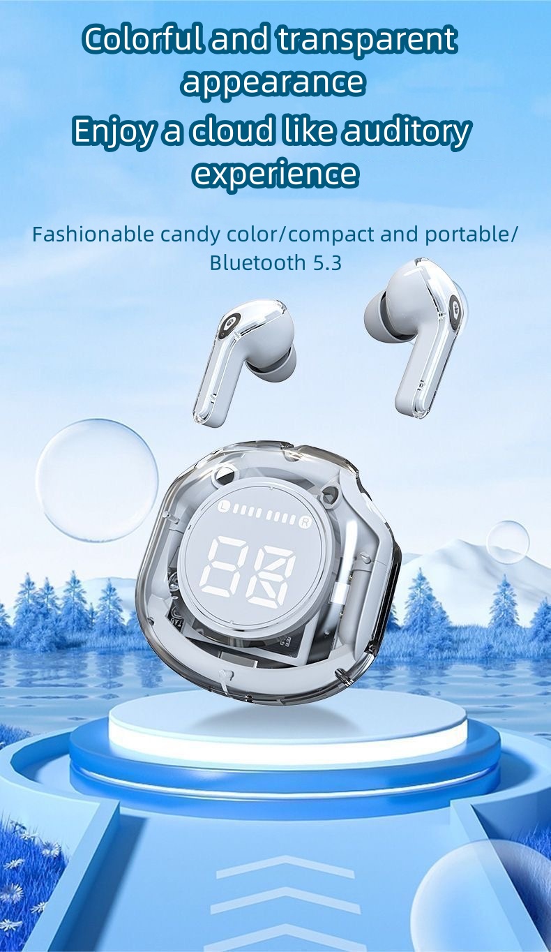 Air39 wireless Bluetooth 5.3 transparent earphones with touch control ...