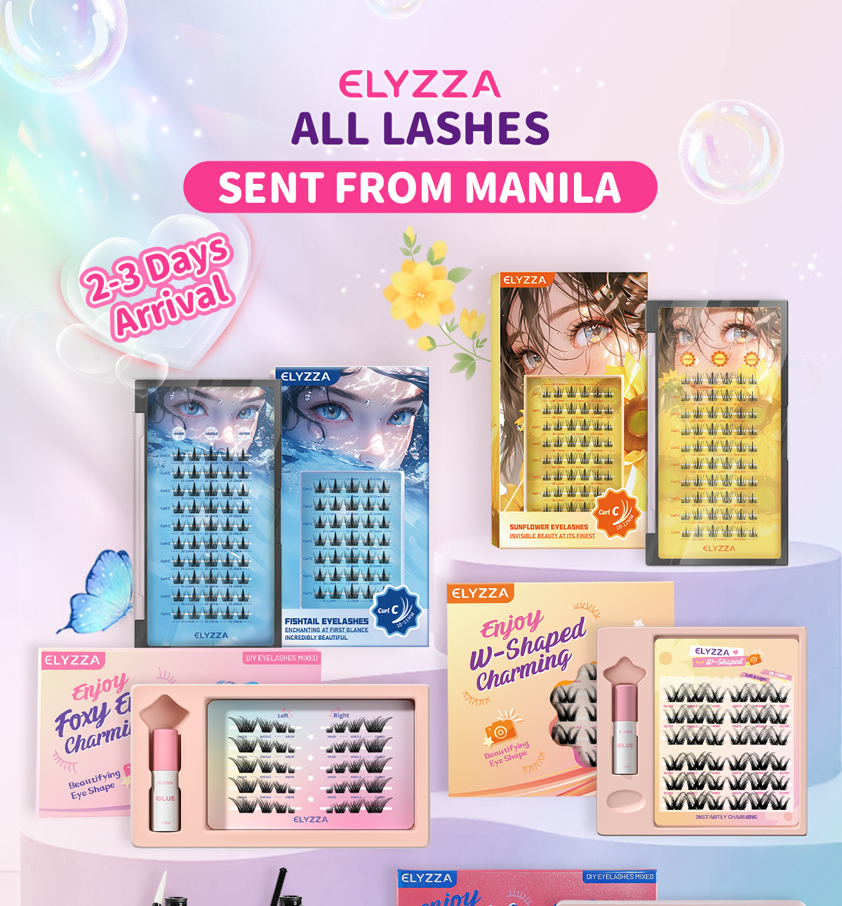 [Sent From Manila] Elyzza Volume Lashes 2-3 Days Arrival Gemini&Crown ...