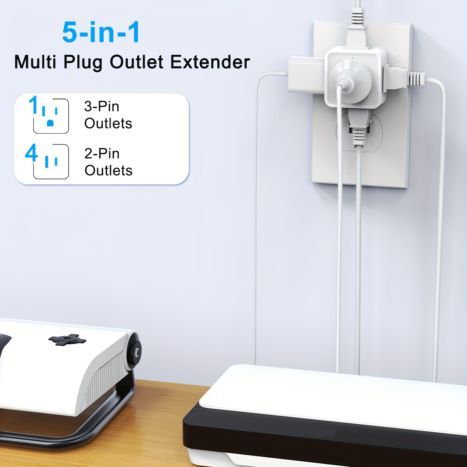 Multifunctional Power Socket, 5 Sockets Outlet power Strip for Fast ...