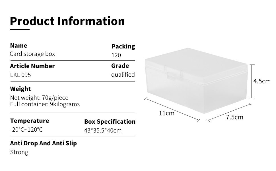 Cross-border Student Small Card Box Document Storage Box Card Film Box ...