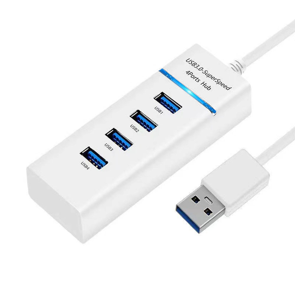 4 Port LED USB Hub Splitter USB 2.0 Hub Splitter USB3.0 Adapter Hub ...