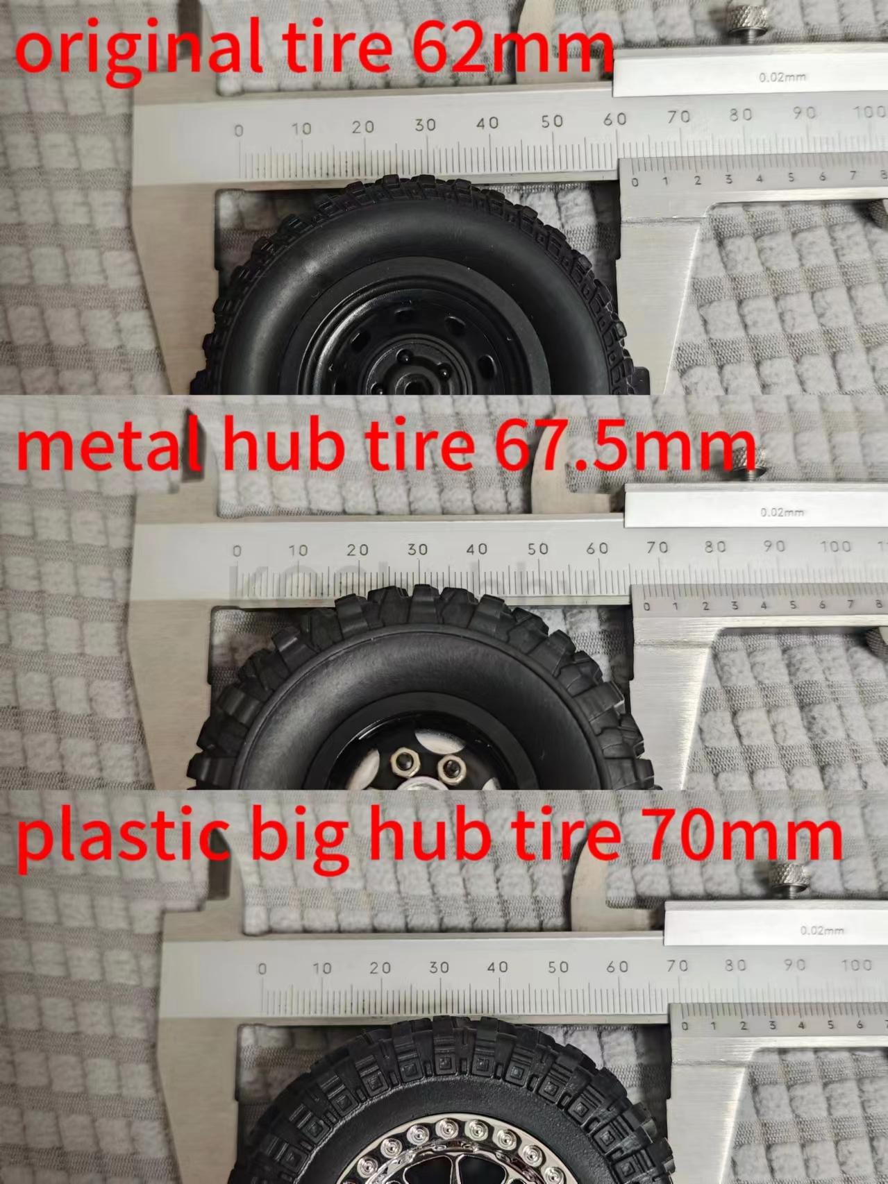 4PCS KOShobby RC car 67.5mm metal Wheel rim 70mm tire for MN 1/12 MN82 ...