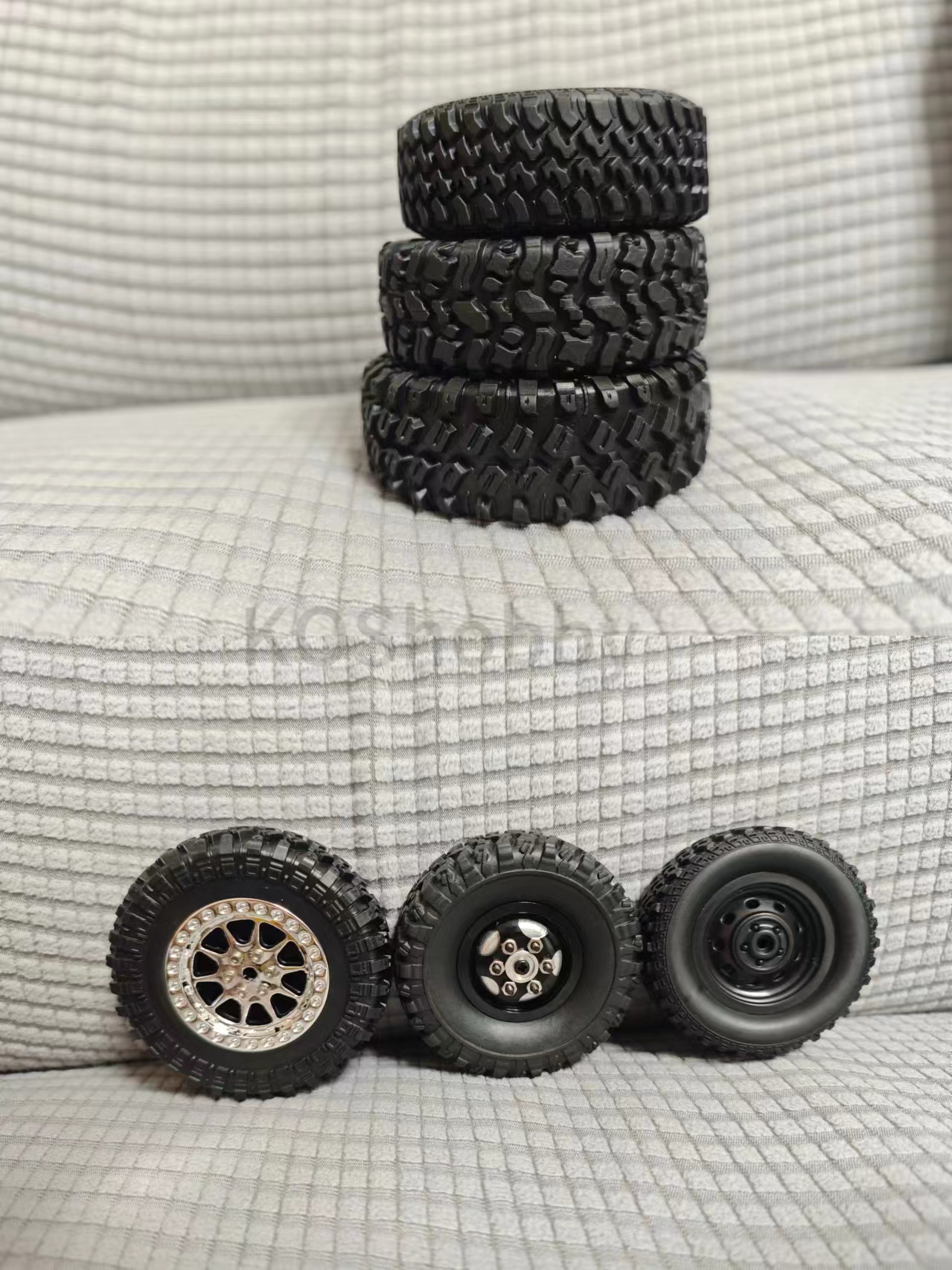 4PCS KOShobby RC car 67.5mm metal Wheel rim 70mm tire for MN 1/12 MN82 ...