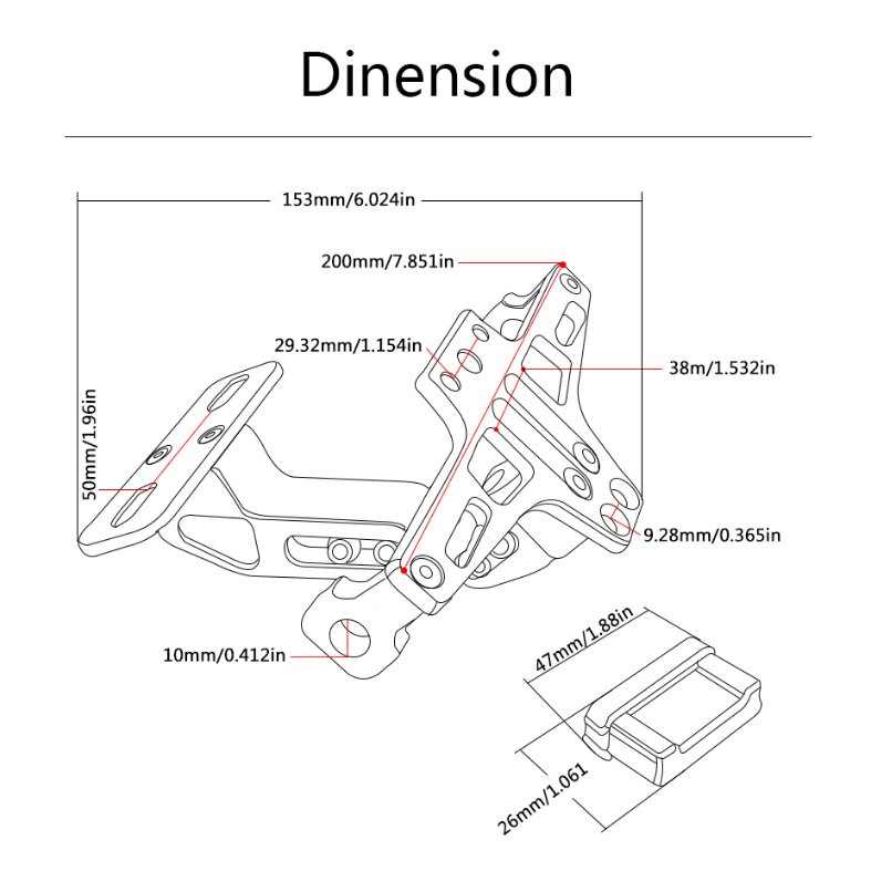 For SUZUKI RAIDER 150 CARB /FI J 110 Motorcycle Backboard bracket With ...