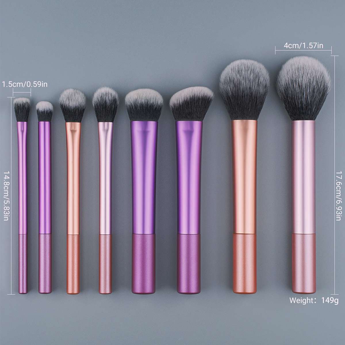 Professional High Quality Makeup Brush Set 8-Piece Loose Powder Brush ...