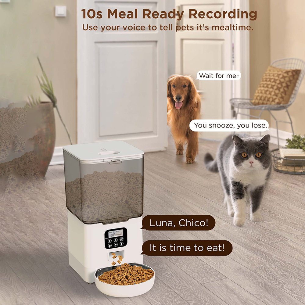 Automatic cat feeder plus automatic cat waterer combo, 6L pet feeder ...