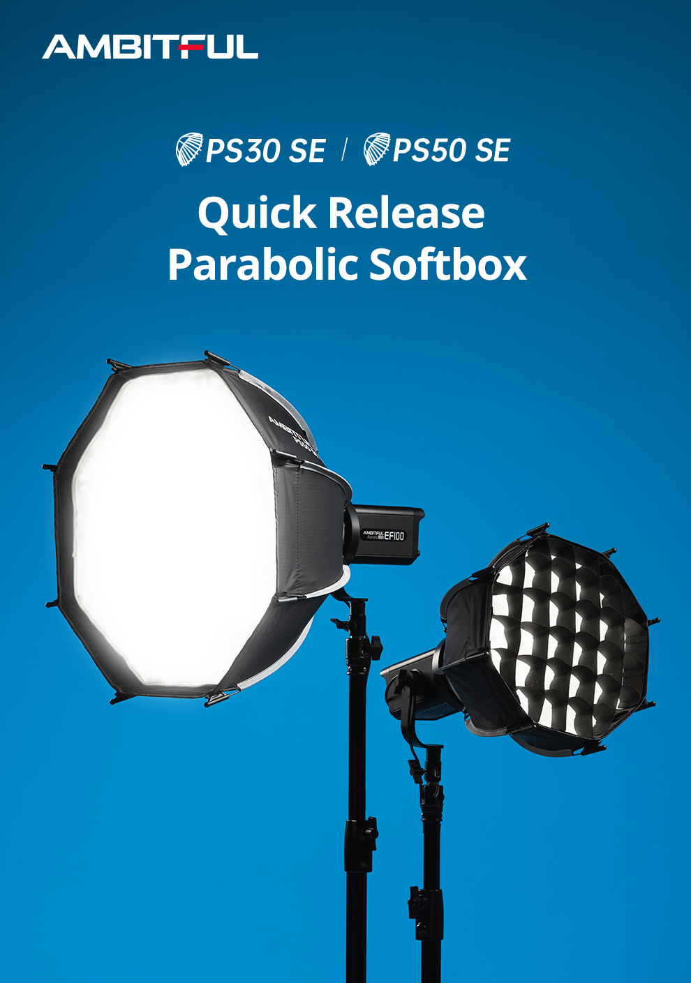 AMBITFUL 30cm PS30 SE 50cm PS50 SE Mini Quickly Release Bowens Mount ...