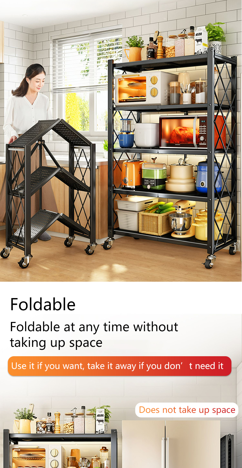 Angle Steel Rack Shelves 5 Layers Kitchen Rack organizer Metal Rack ...