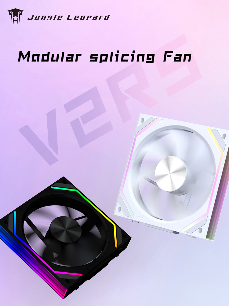 Jungle Leopard Interstellar V2 RS CPU Block Fan ARGB 120mm White Prism ...