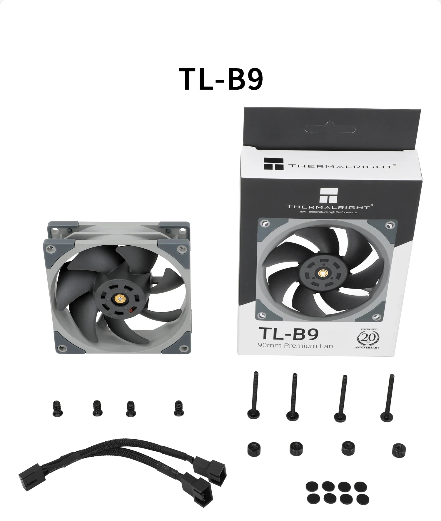 Thermalright TL-B9/B9W 2500RPM High performance air pressure radiator Fan 92mm 4PIN PWM Case ...