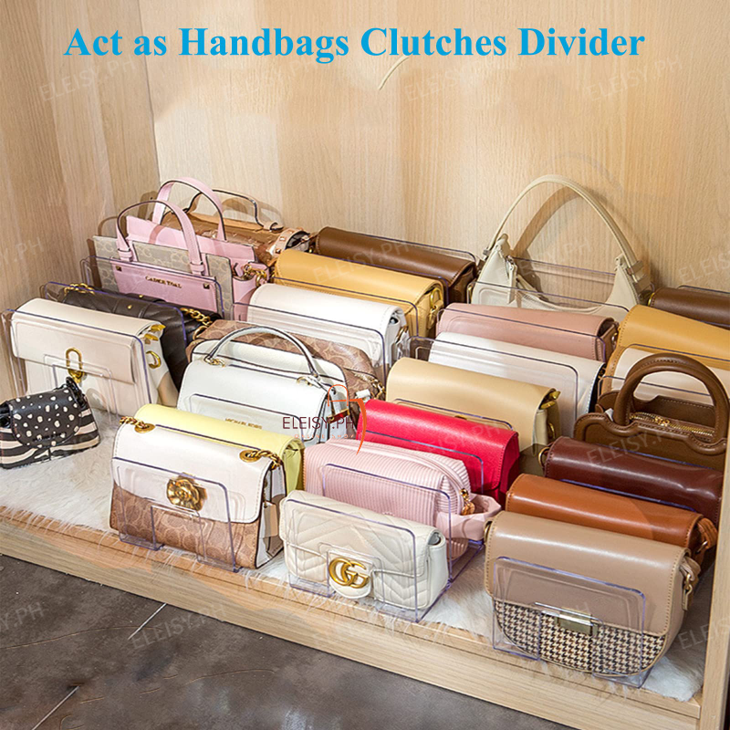 From PH Clear Acrylic Desk File Sorter Purse Handbag Organizer Clutch ...