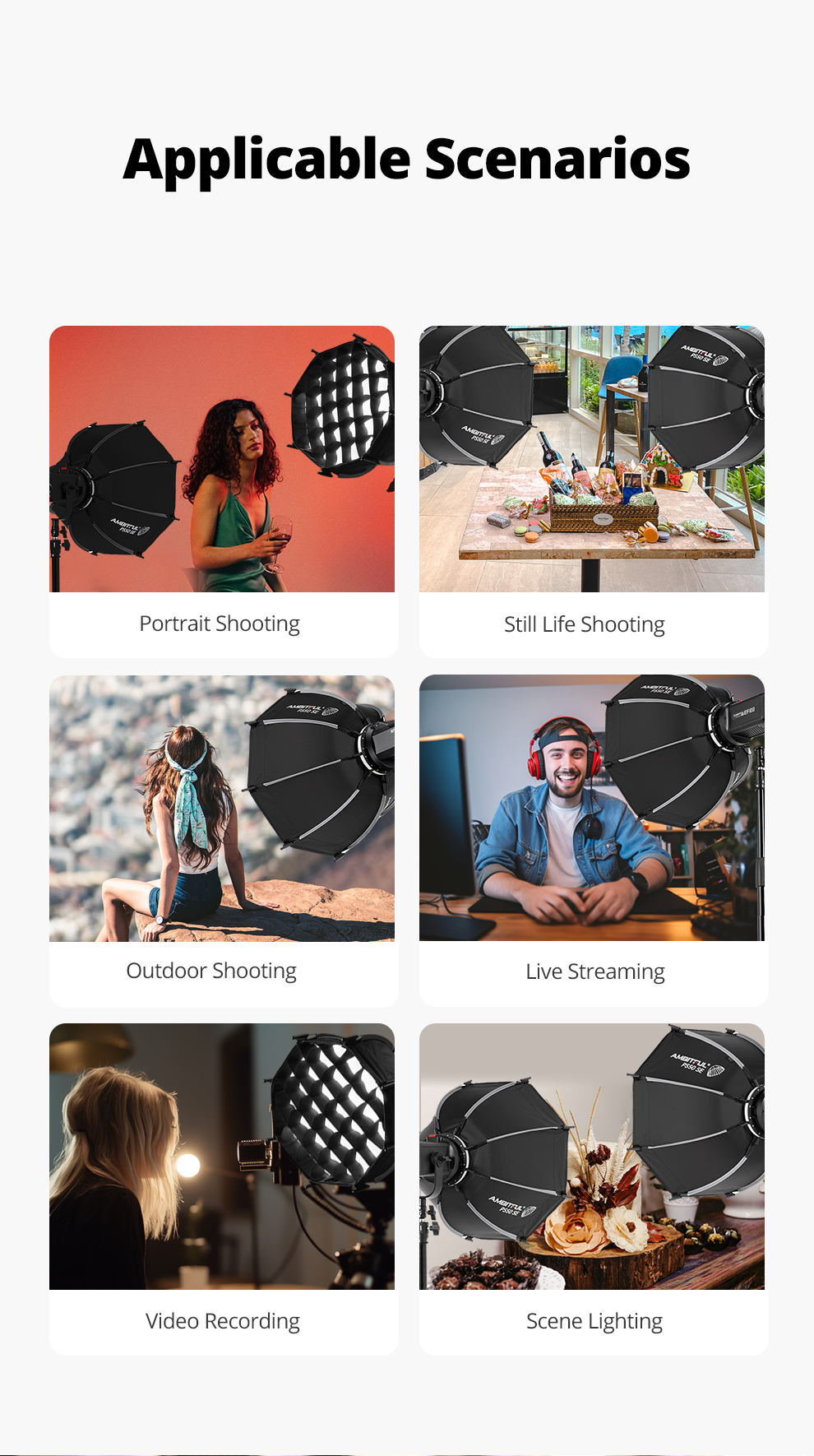 AMBITFUL 30cm PS30 SE 50cm PS50 SE Mini Quickly Release Bowens Mount ...