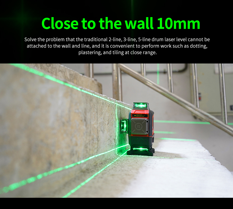 UNI-T Laser Leveler LM576LD 3D 16 Lines Green LD Laser Outdoor Pulse ...