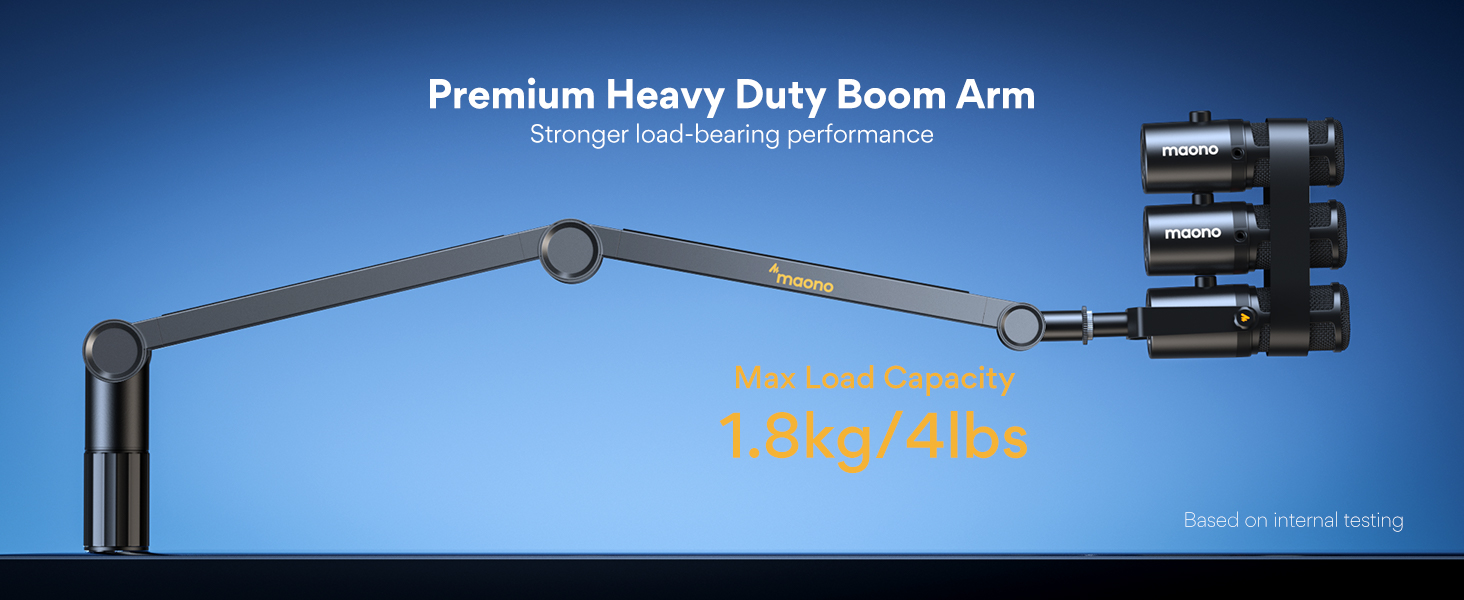 Maono BA91 Microphone Boom Arm Stand Microphone Suspension Boom Scissor ...