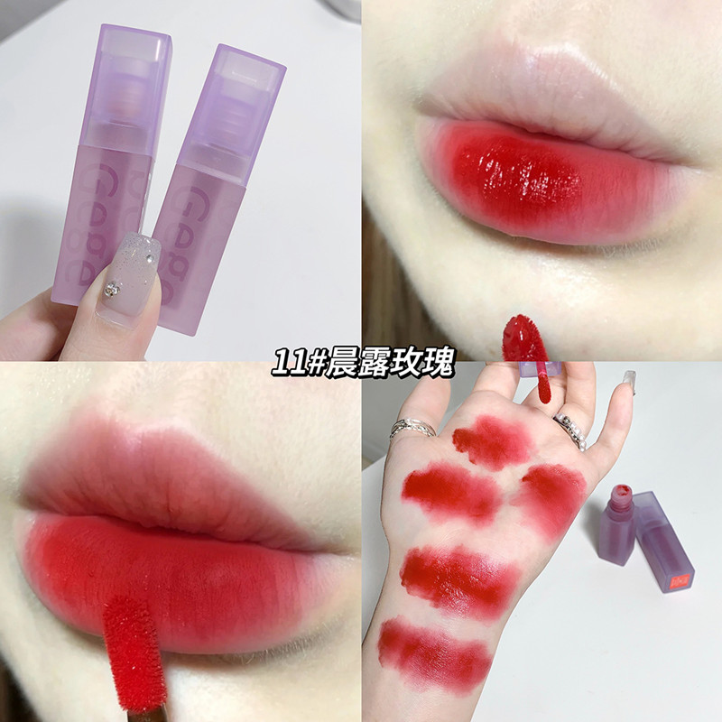 GEGE BEAR Two-Layer Velvet Matte Lipstick Long Lasting Lipstick ,Watery ...
