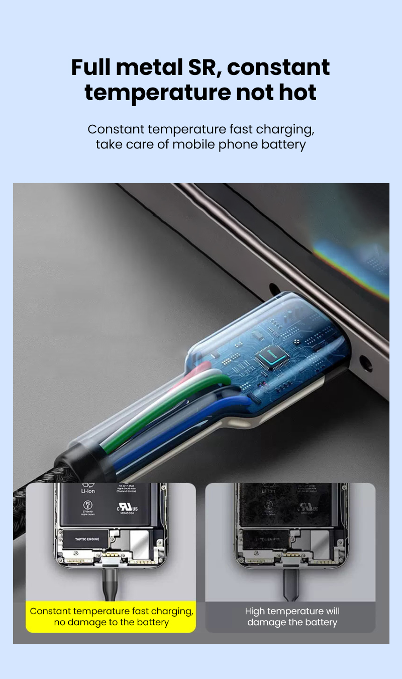 66W 25CM Power Bank Phone Cord Wire USB Type C to USB C Fast Charging ...