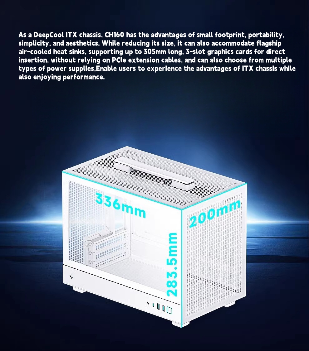 DEEPCOOL CH160 MINI-ITX Handheld PC Case | Shopee Philippines