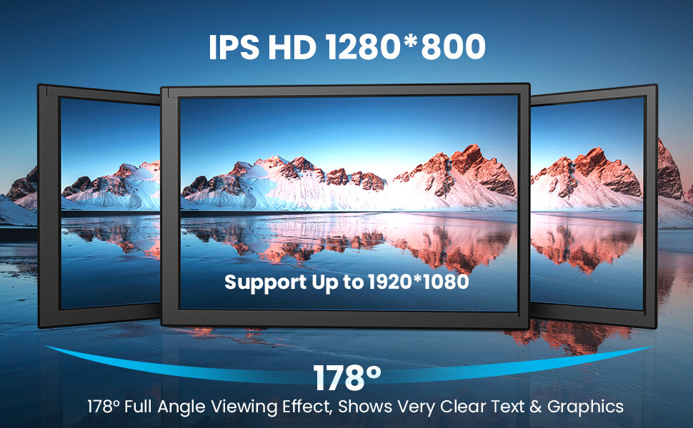 APROTII 10 inch Raspberry Pi Screen, 1280x800 IPS Raspberry Pi ...