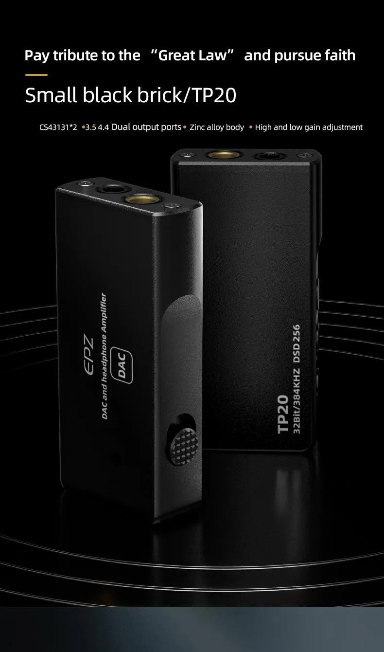 EPZ TP20 TP30 Portable MQA USB DAC Audio Headphone Amplifier / Dongle ...