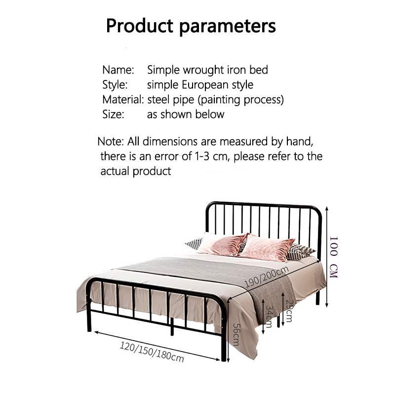 Bed Frame Metal Bed Frame Sturdy King Queen Size Bed Frame Double ...