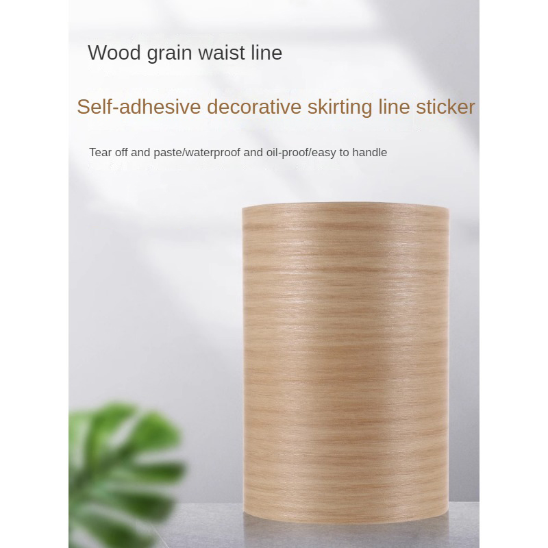 Door frame edge wrapping with self-adhesive wood grain wall sticker ...
