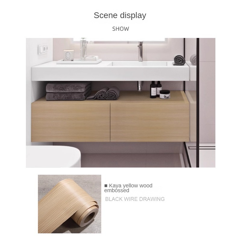 Door frame edge wrapping with self-adhesive wood grain wall sticker ...