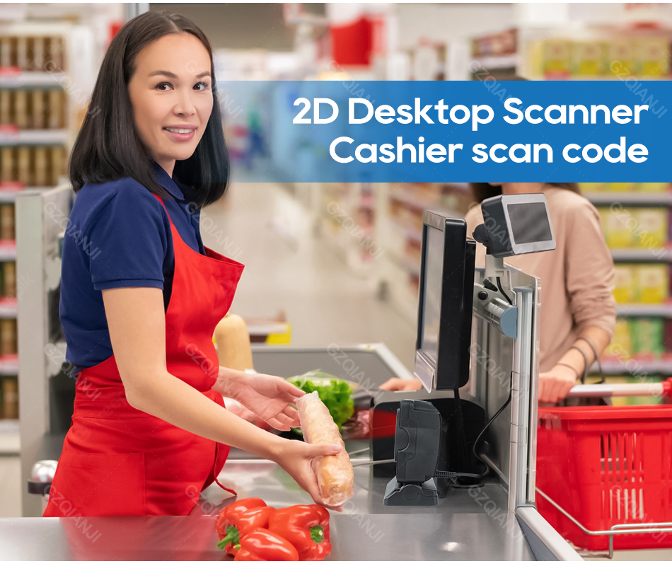 Barcode Scanner 2D Desktop Plug and Play Automatic Sensing Data Matrix ...