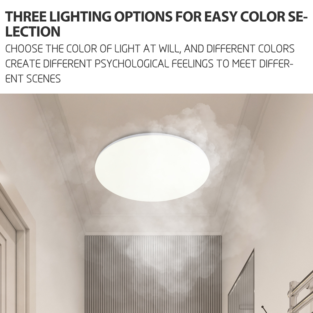 Ding Dian LED Moden Ceiling Light Tricolor White light 370MM/470MM ...