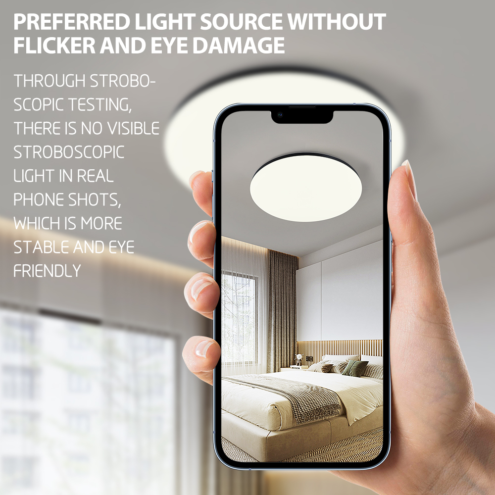 Ding Dian LED Moden Ceiling Light Tricolor White light 370MM/470MM ...