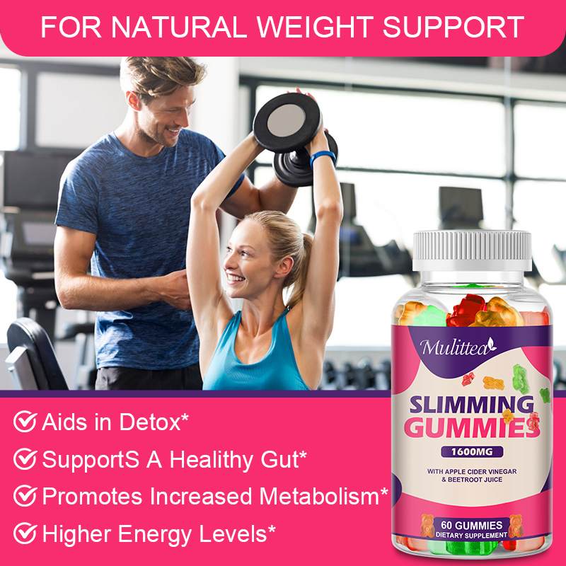 Mulittea Slimming Gummies With 1600 Mg Apple Cider Vinegar & Beetroot ...
