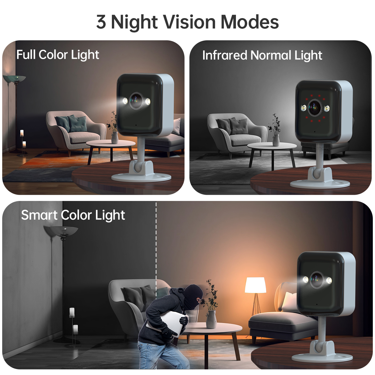 JOOAN CCTV Camera 2K Waterproof Connect To Cellphone Smart Home With ...