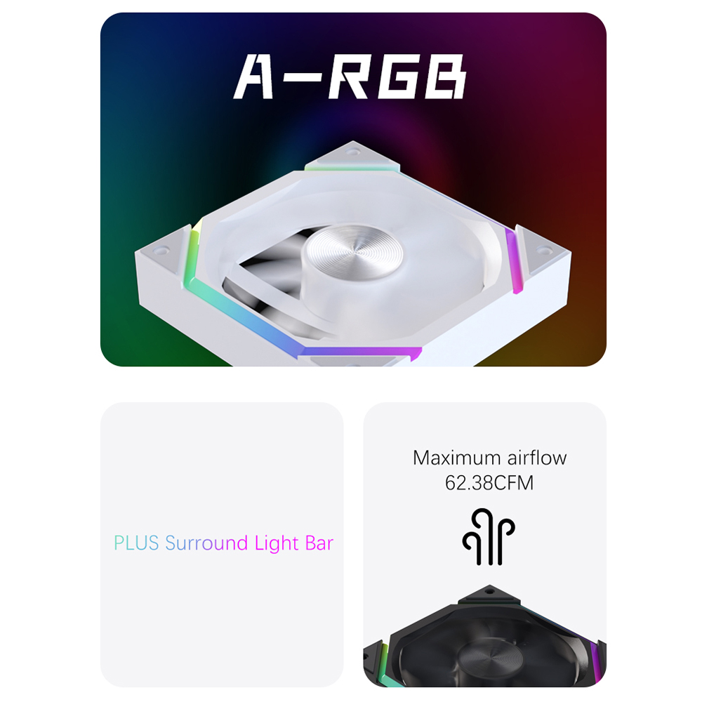 Jungle Leopard Star-River Galaxy ARGB CPU Fan 120mm 4PIN PWM Single PC Fan 5V 3PIN Mainboard ...