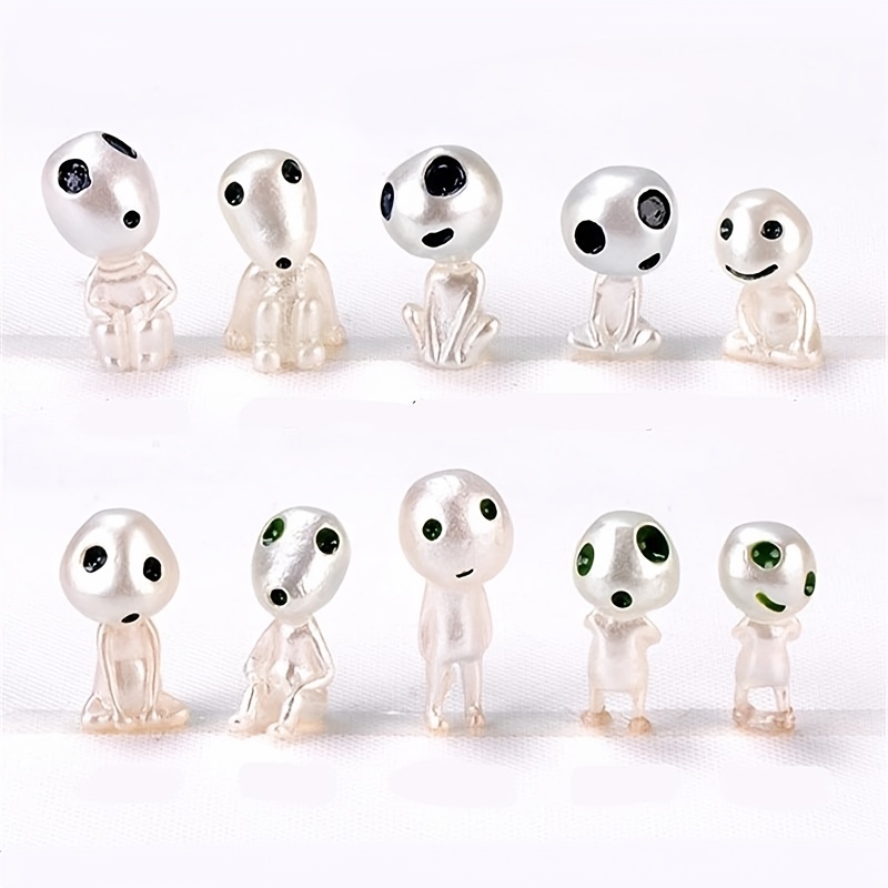10Pcs Ghibli Kodama Tree Spirit Princess Mononoke Mininatures Glowing ...