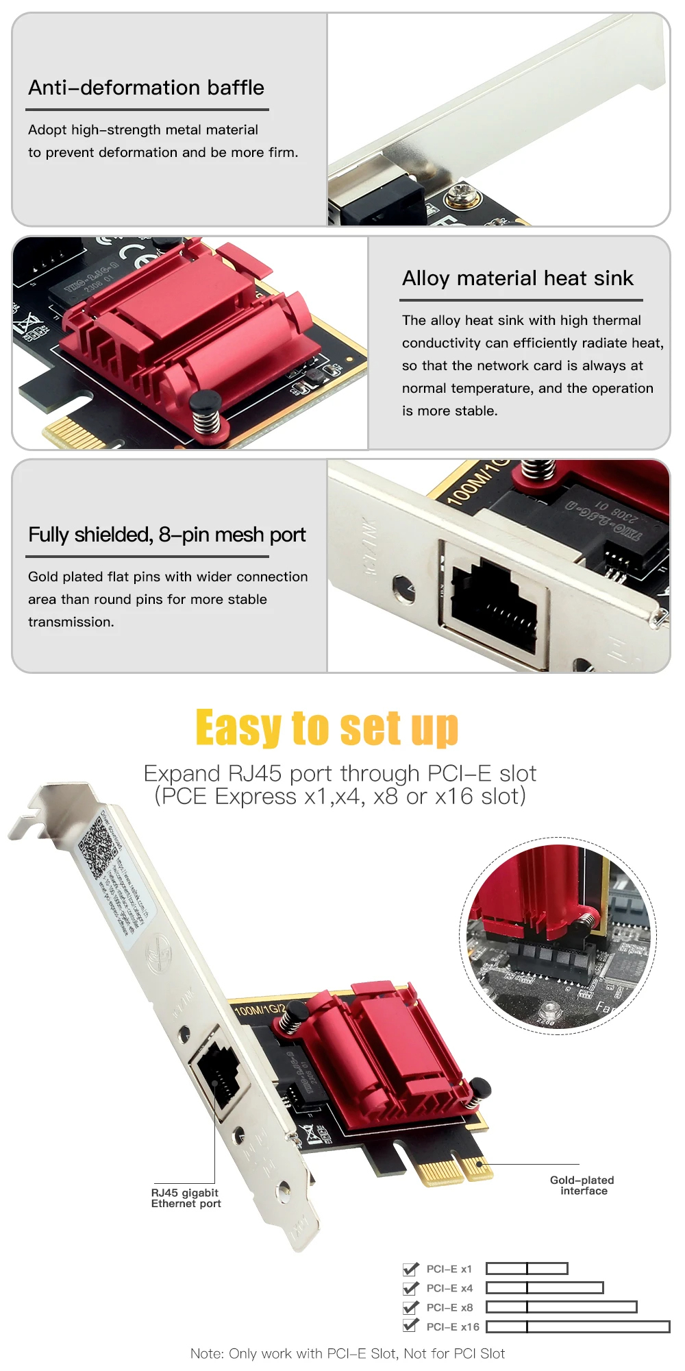 [Local Shipment] 2.5G PCIE Built-in Wireless Network Card PCI-E To RJ45 ...